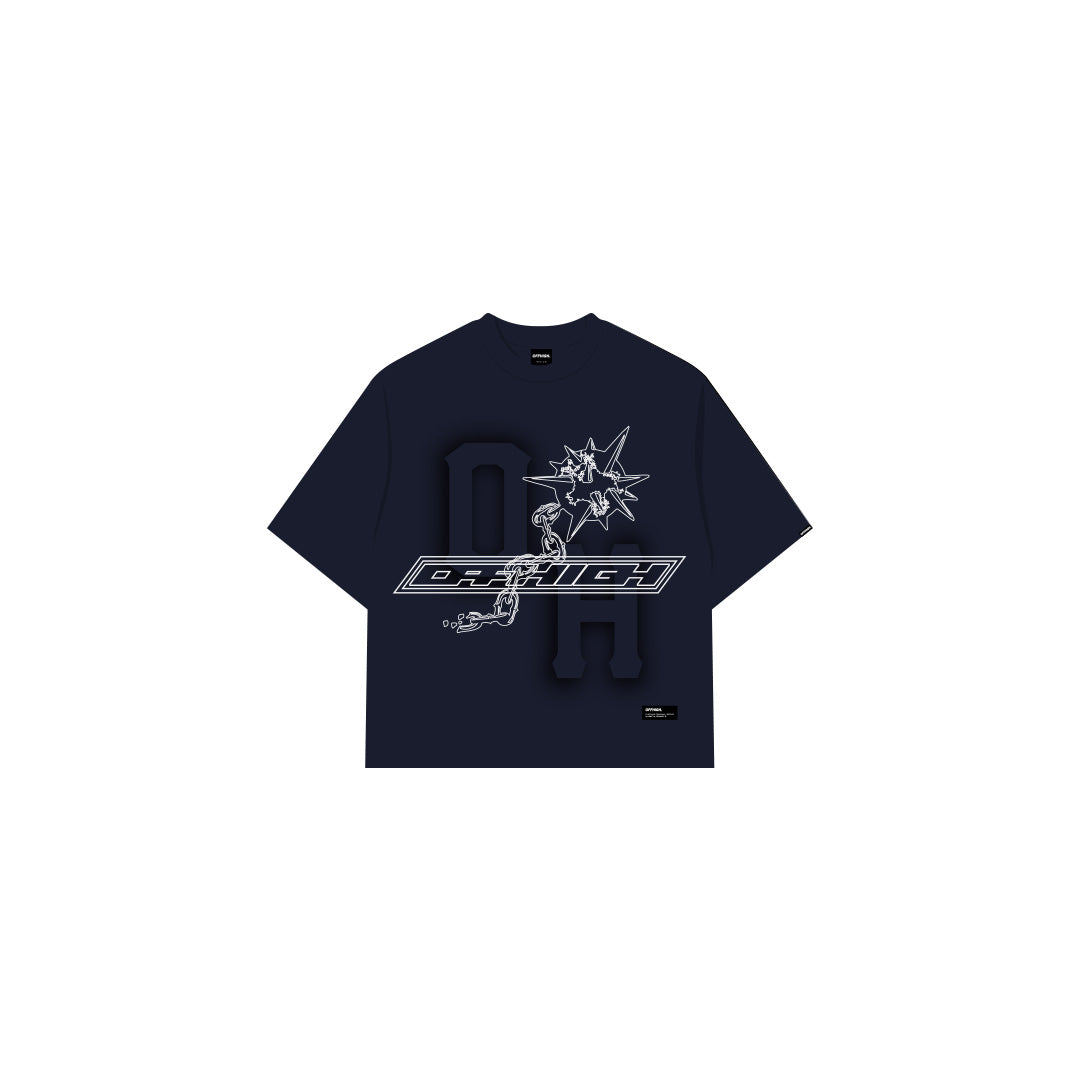 OFFHIGH SPUNK NAVY BLUE TSHIRT
